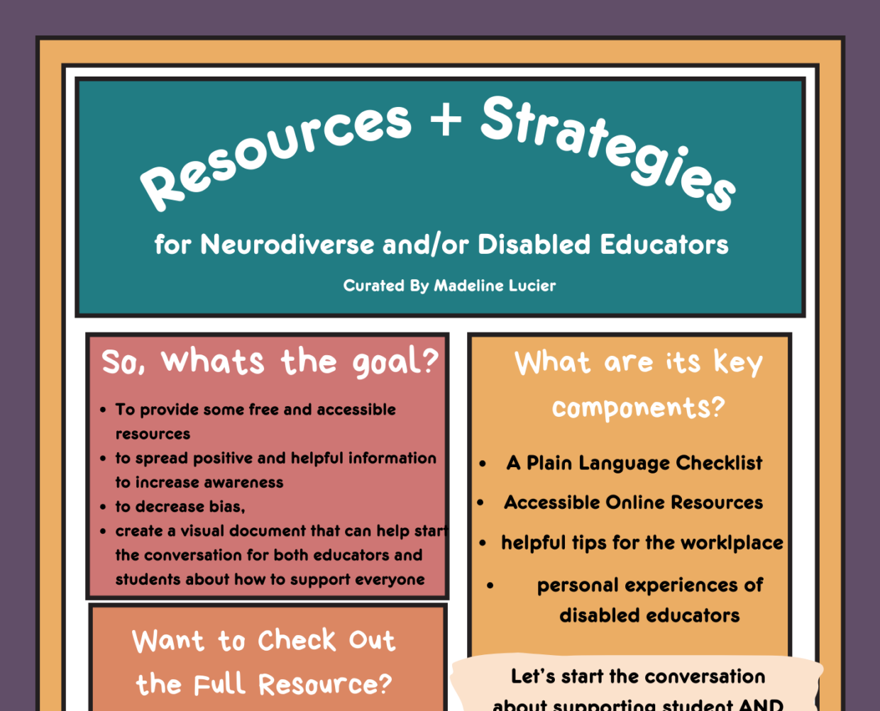 Inclusivity Talk – Reflection – Made by Madeline